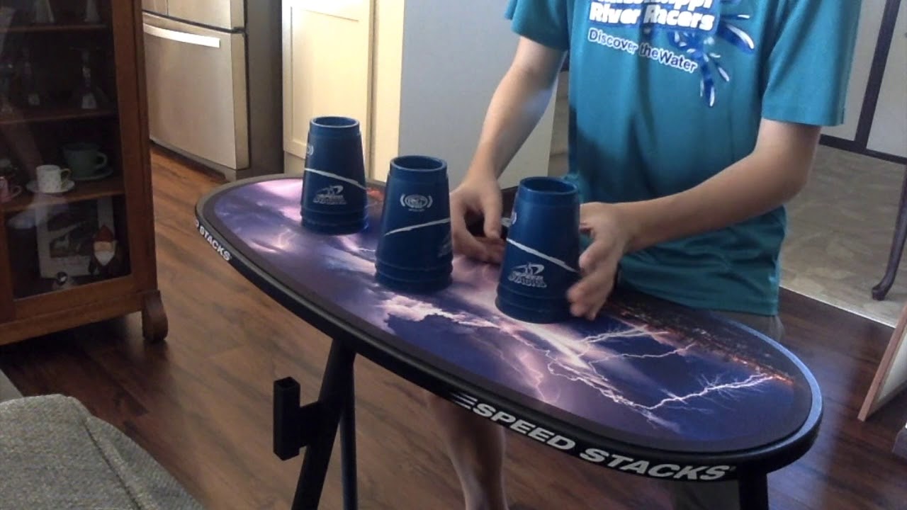 Sport Stacking: First 1.5! - YouTube