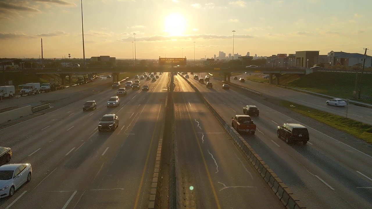 Interstate at Sunset near Dallas, Texas - YouTube