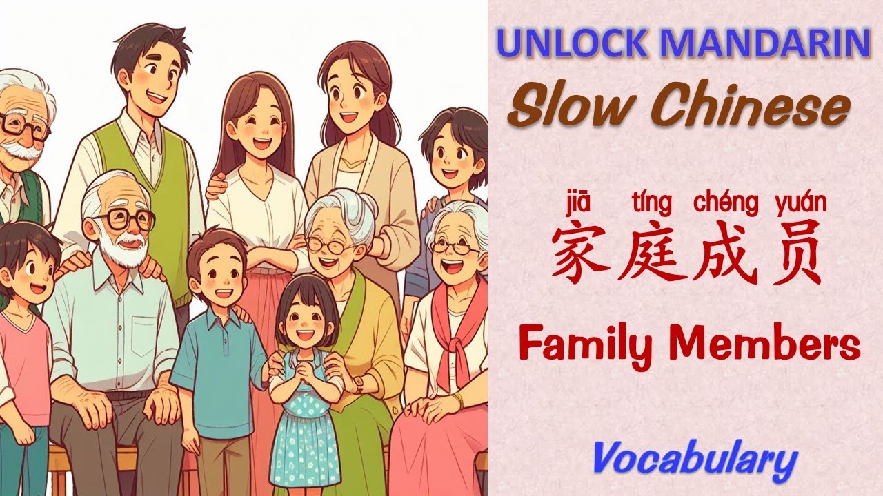 Unlock Mandarin|家庭成员 | Family members | Slow Chinese| Chinese ...