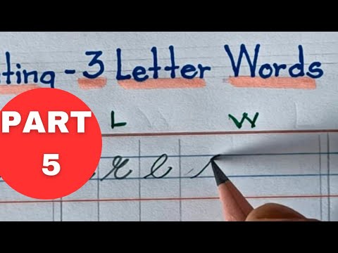 3 Letter Words In Cursive Writing | Part 5 - YouTube