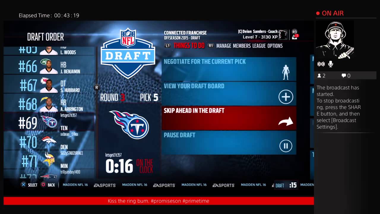 Primetime Madden Draft - YouTube