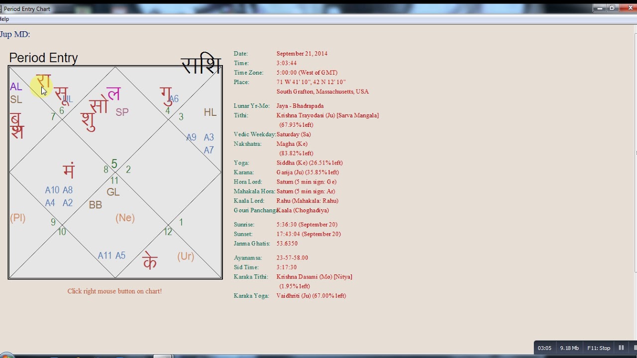 NEW OPTION FOR DASHA PRAVESH CHART IN J HORA . - YouTube