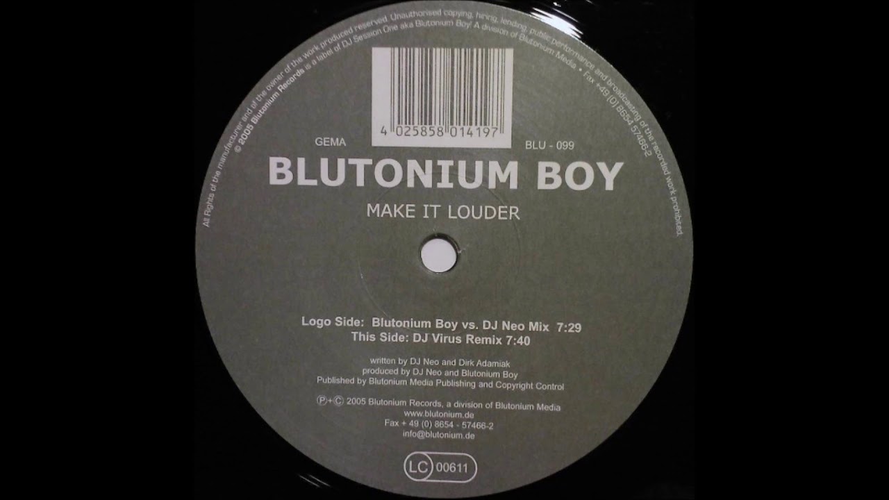 Blutonium Boy - Make It Louder (Blutonium Boy vs. DJ Neo Mix) -2005 ...