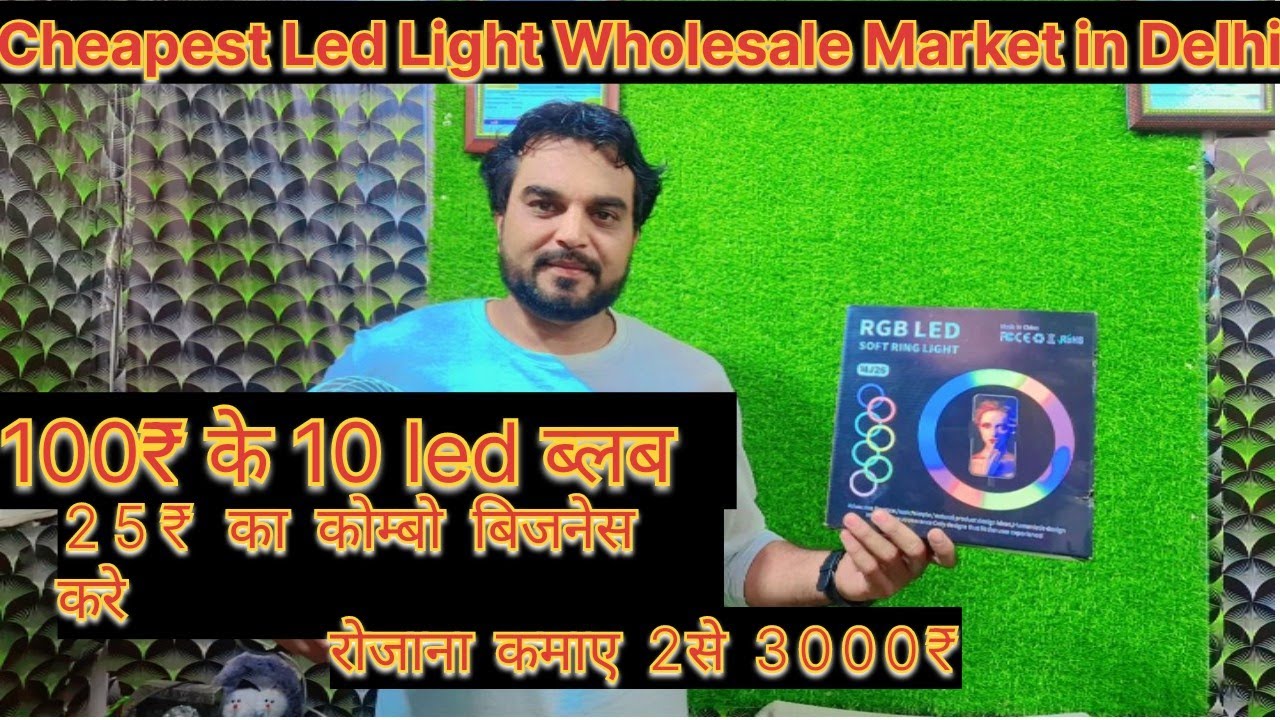 Cheapest Led Light Wholesale Market in Delhi// 100₹ के 10 led light /25 ...