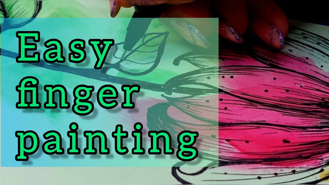 Unusual acrylic painting with fingers👋/Easy finger painting/DIY/How to ...