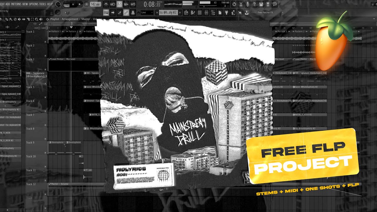 (FREE FLP PROJECT) 💀 MAINSTREAM DRILL - 5 Trap Beats Construction Kits ...