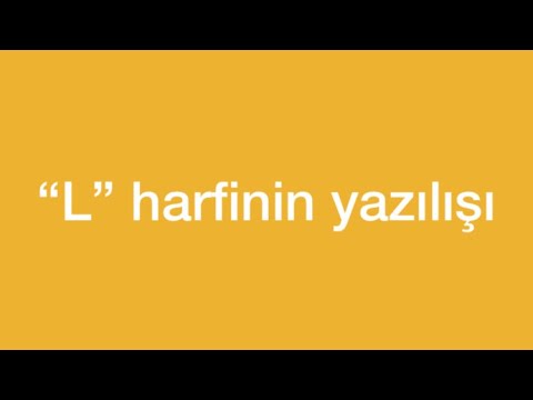 “L” Harfinin yazılışı