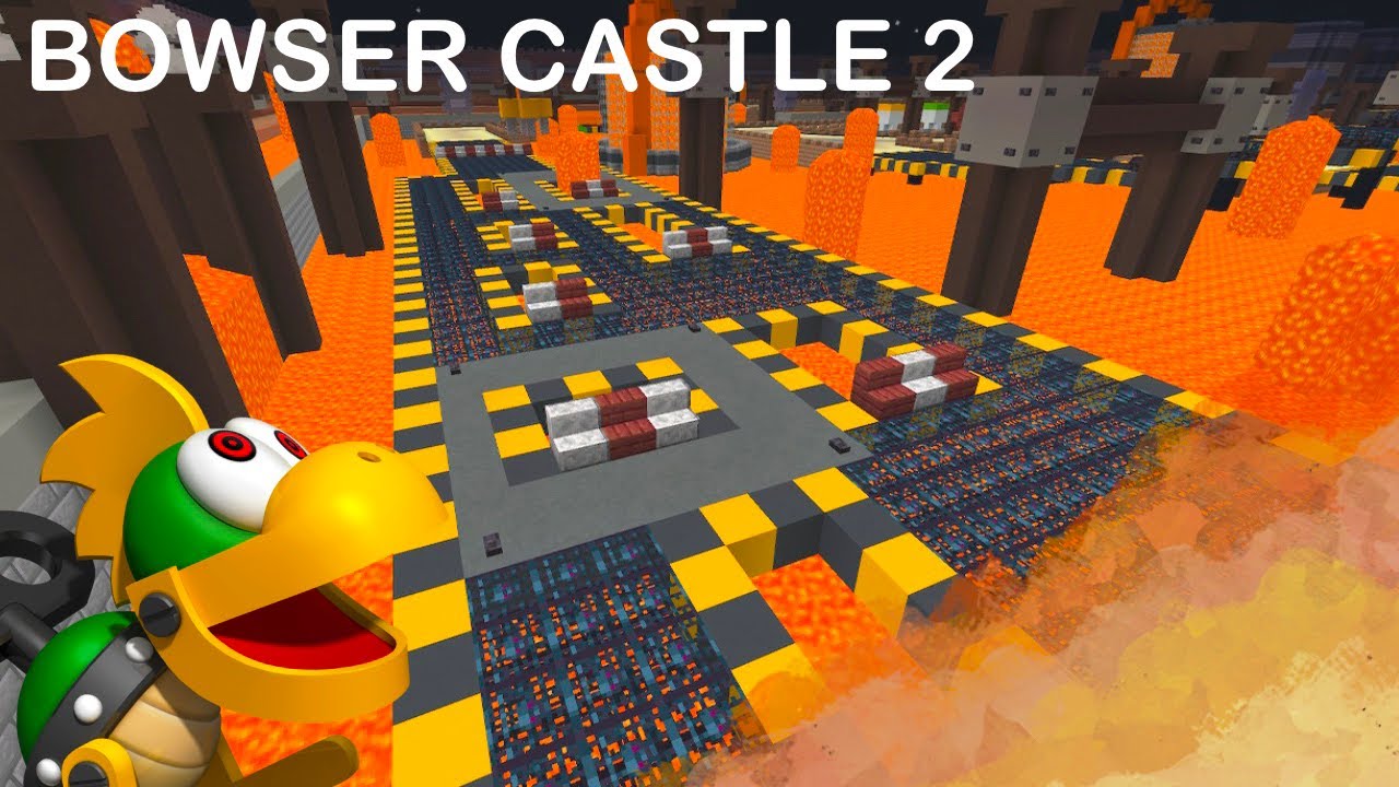 GBA Bowser Castle 2 - Mario Kart in Minecraft - YouTube