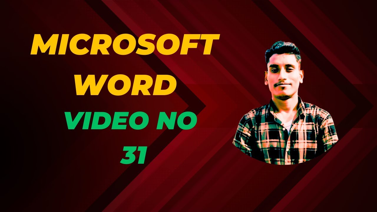 Microsoft Word Video No 31 Layout Tab in Arrange Menu Position - YouTube