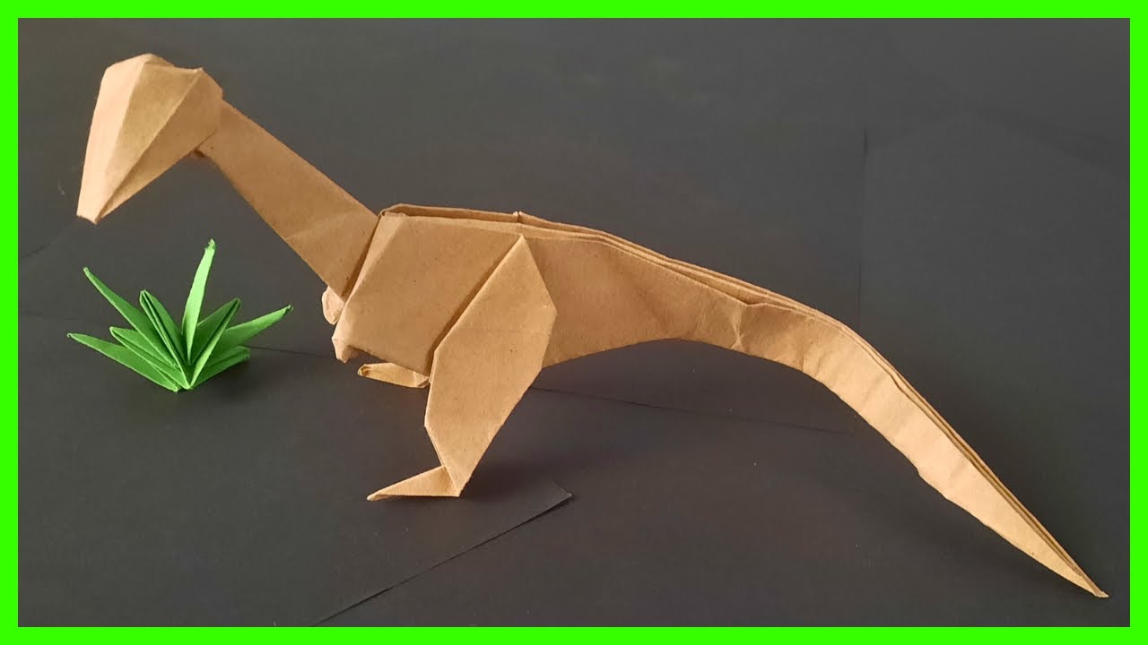 ⩥ Cómo hacer un VELOCIRAPTOR de ORIGAMI - YouTube