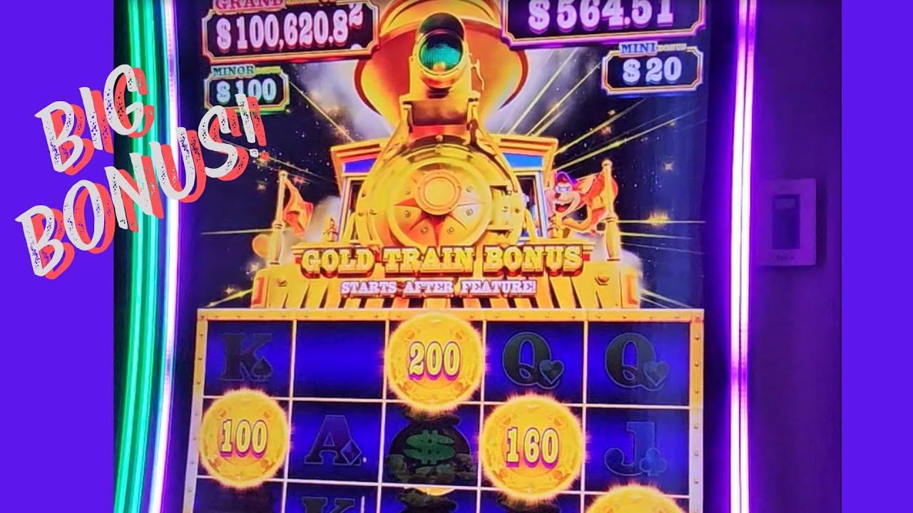 We found the Golden Train BONUS on Railroad Riches slot machine! - YouTube
