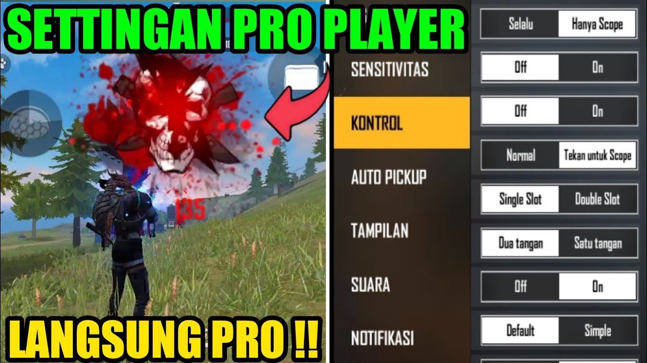 PENJELASAN SETTINGAN FF AUTO HEADSHOT - KONTROL FREE FIRE AUTO HEADSHOT ...