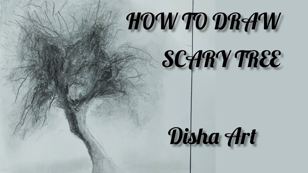 How To Draw Pencil Scary Tree।।Tree Drawing Without Leaves।। - YouTube