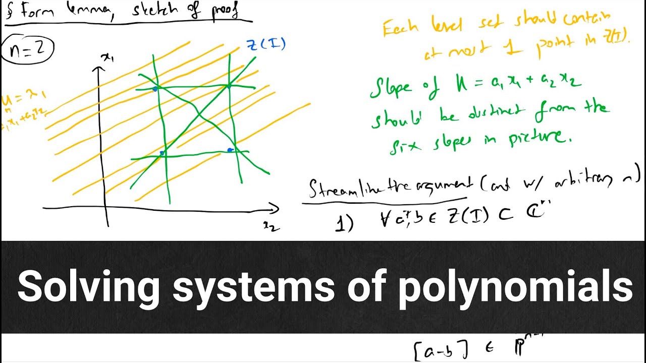 Solving polynomial systems --- CAG L19 - YouTube
