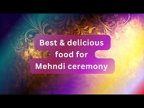 The best food menu for mehndi🥳 ceremony #mehndifunction - YouTube