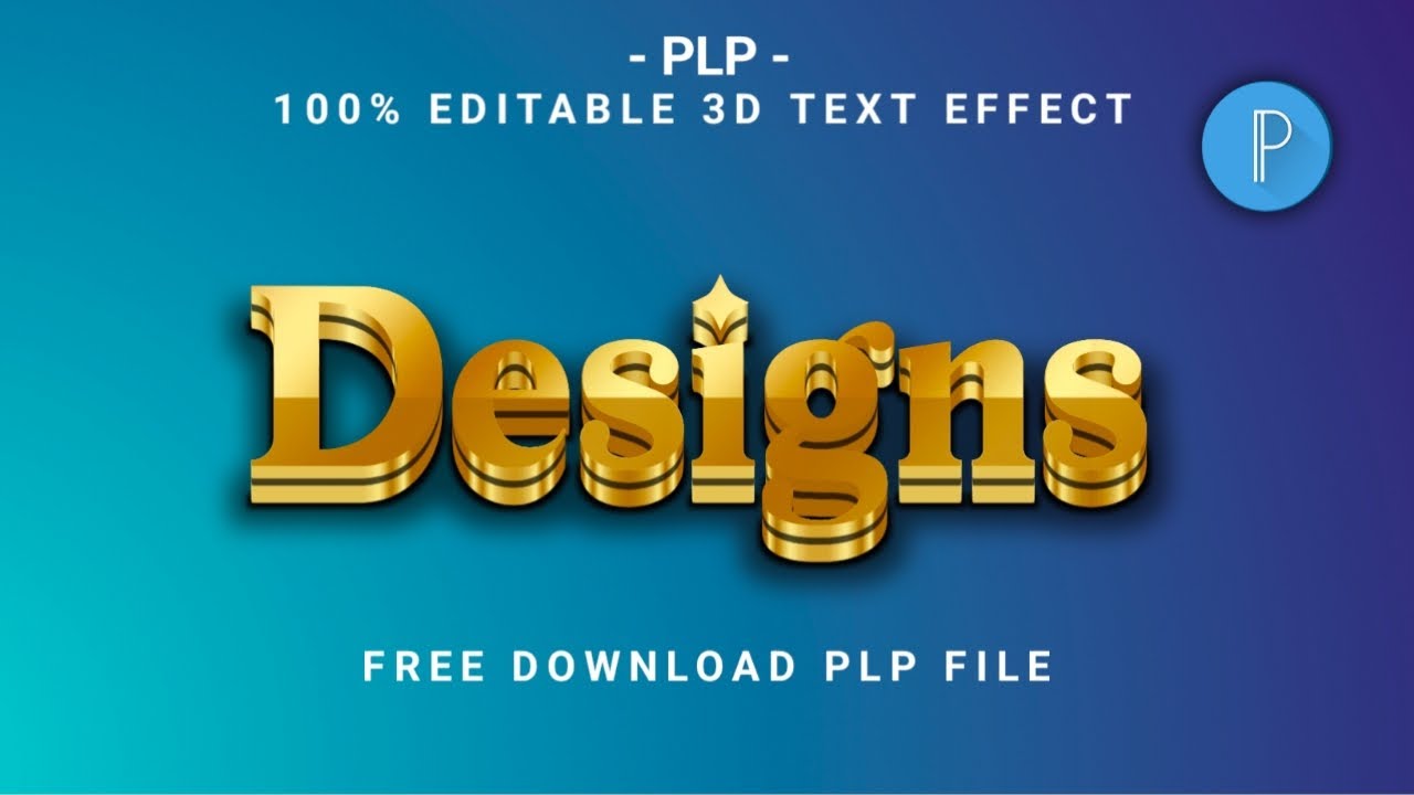 Design Text Effect in pixellab | 3d glow text effect in pixellab | text ...