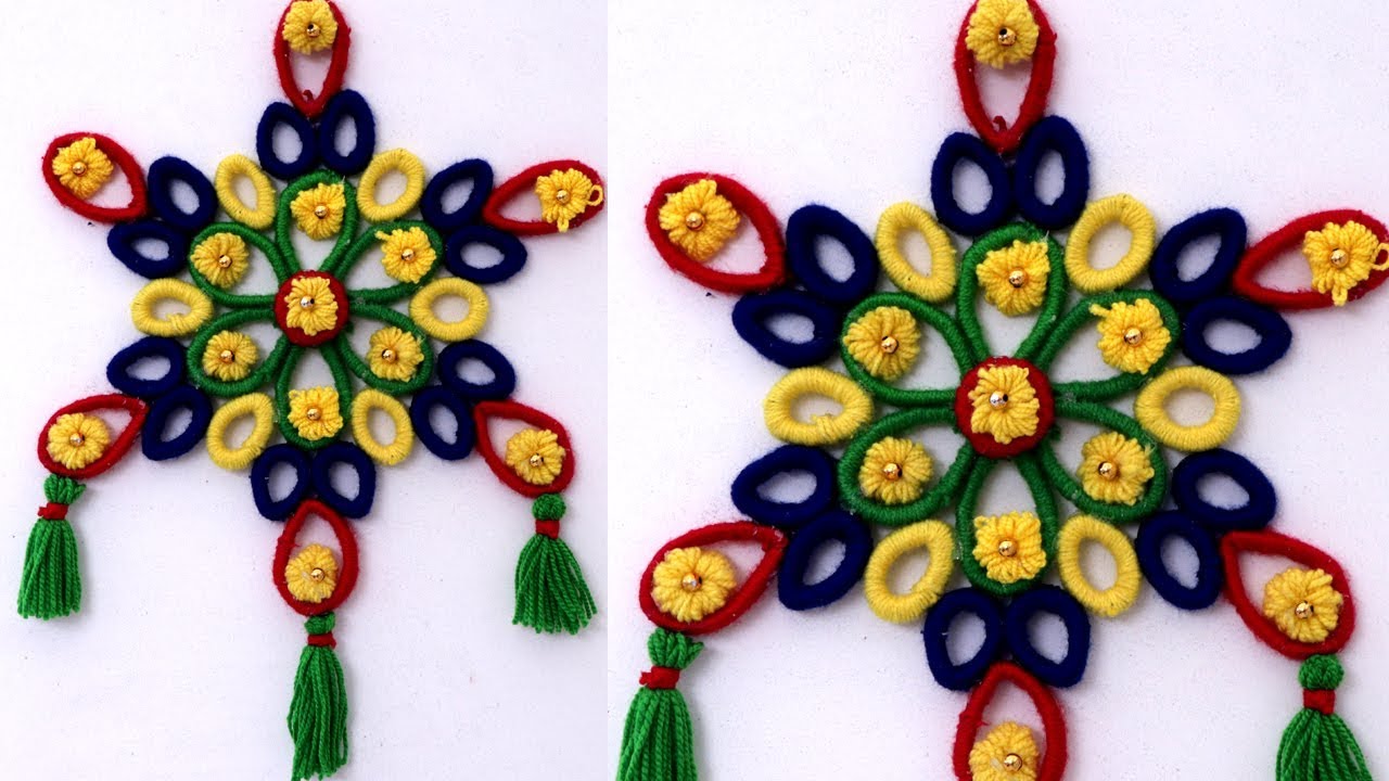 DIY Wall Hanging Out of Wool Idea !!! DIY ROOM DECOR!! Creative UseFull ...