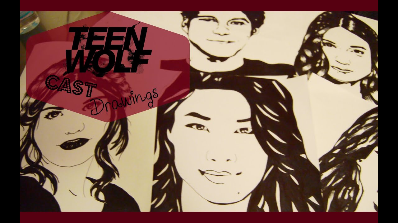 Teen Wolf Cast Drawing | Time-Lapse - YouTube