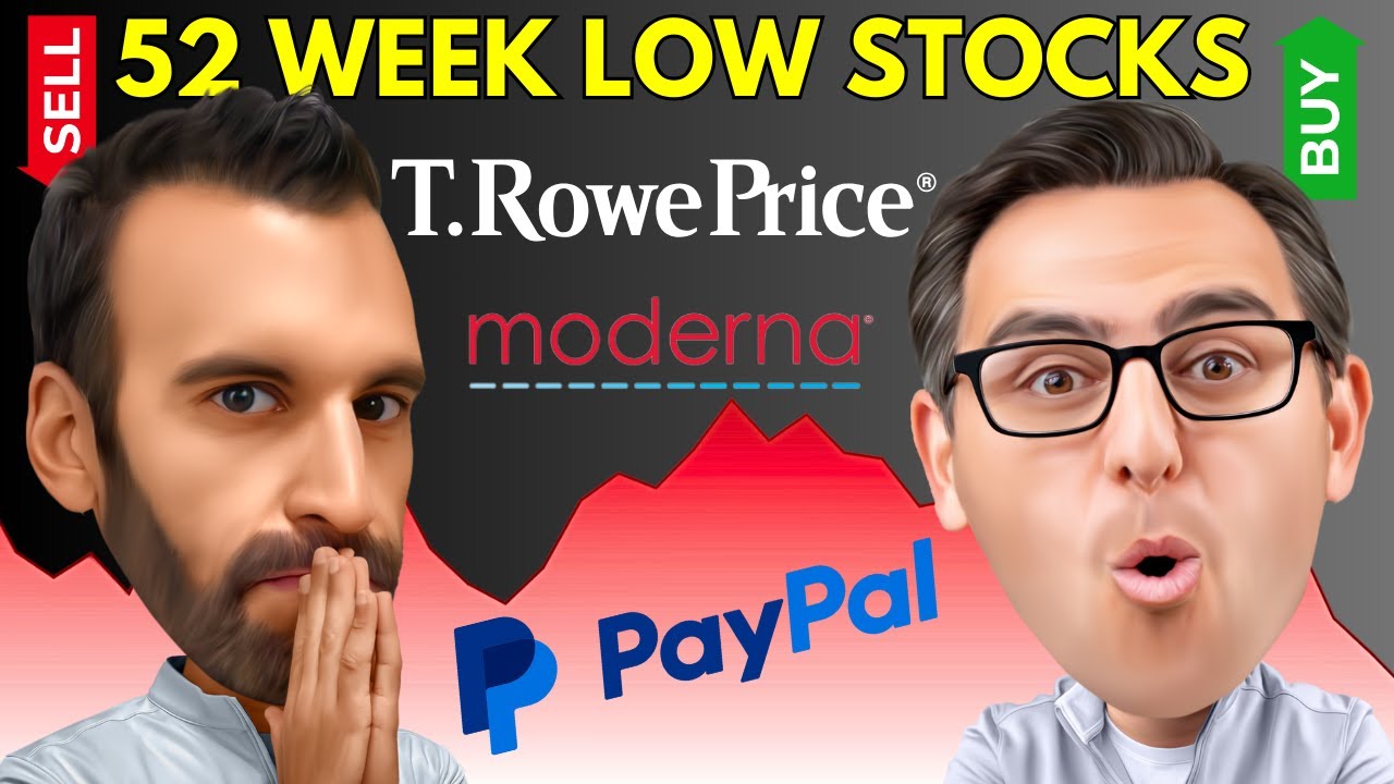 52 Week Low Stocks $TROW $MRNA $PYPL - YouTube