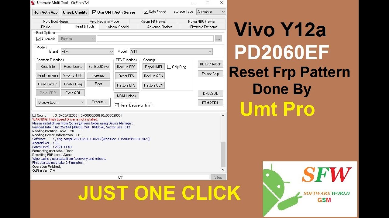 Vivo Y12a PD2060EF Reset Frp Pattern Umt Pro - YouTube