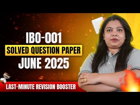 IBO 1 question paper June 2025 | IBO 01 important questions with answers | ignou IBO 01 solved
