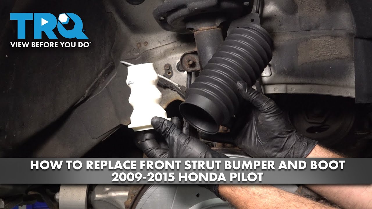 How to Replace Front Strut Bumper and Boot 2009-2015 Honda Pilot - YouTube