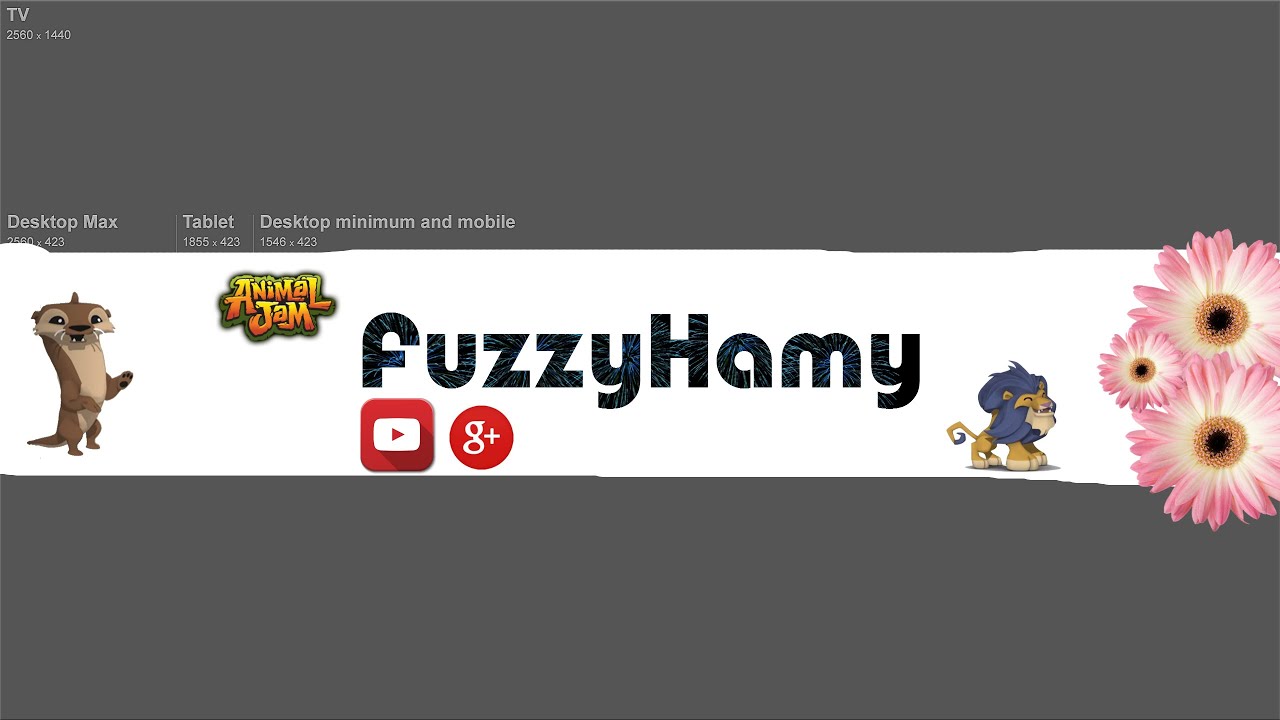 Animal Jam: How to make a YouTube channel art banner - YouTube