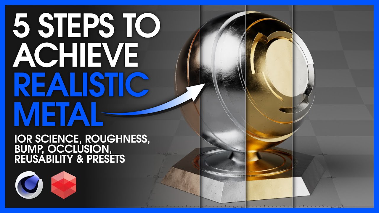 5 Steps to Achieve Realistic Metal in Cinema 4d & Redshift [4K] - YouTube