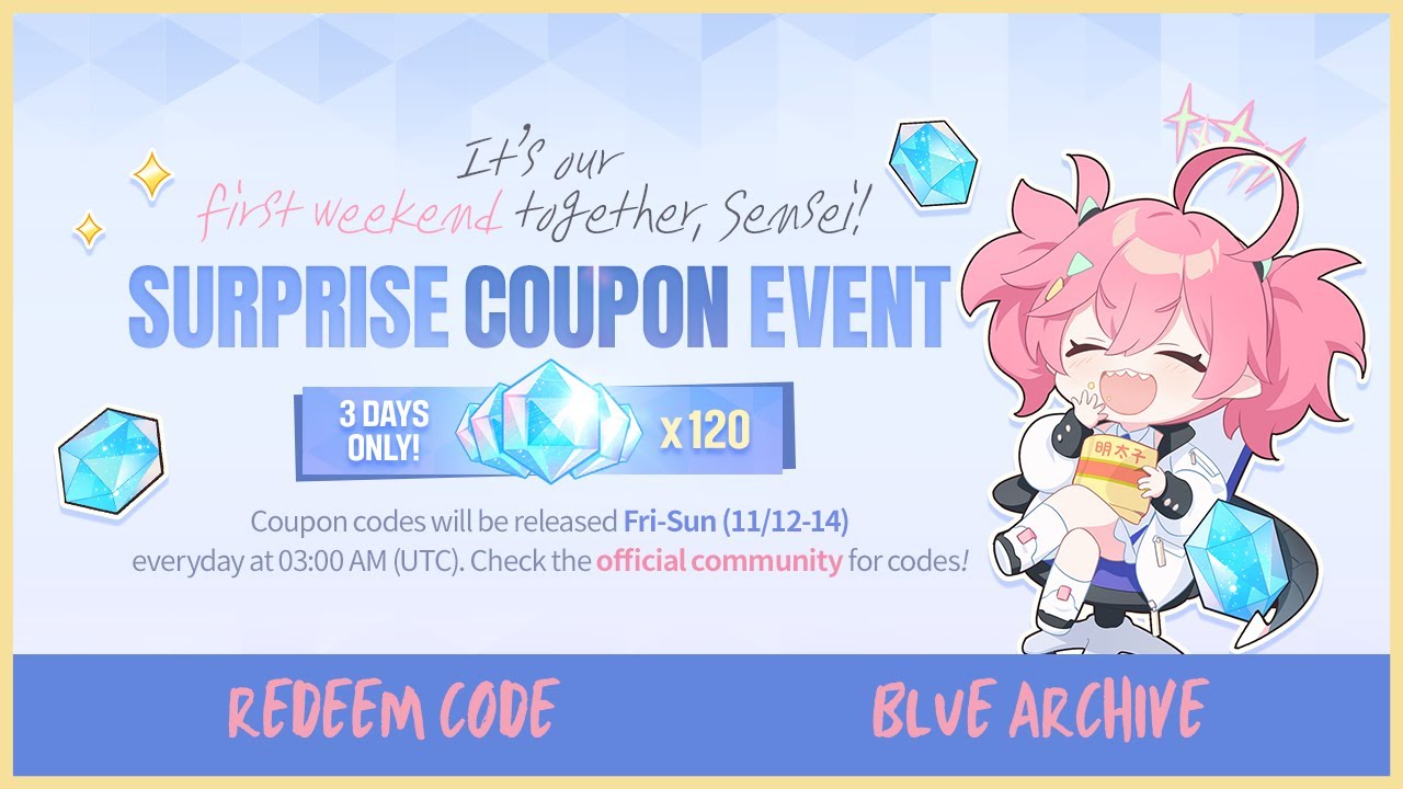 All Redeem Codes/Coupon Codes | Surprise Coupon Event | Blue Archive ...