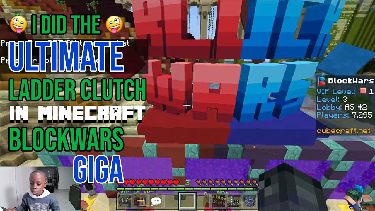 I Did the Ultimate Ladder Clutch in Minecraft BlockWars Giga - YouTube