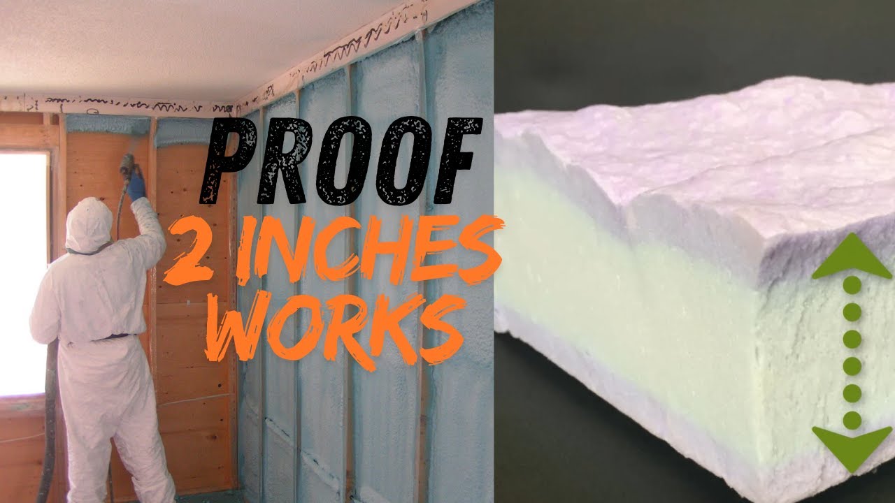 Proof 2 inches of Spray Foam Insulation Works - YouTube