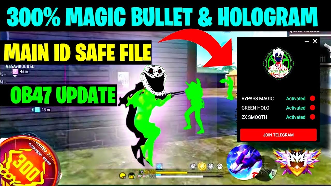 OB47 FREE FIRE 100% Headshot HACK CONFIG 🎯 OB47 MAGIC BULLET, OB47 ...