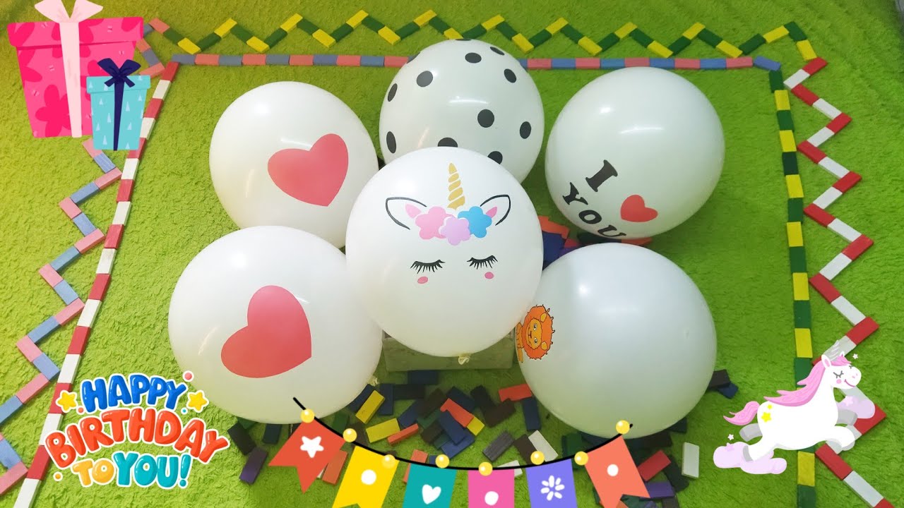 Blowing Up Balloons🎈balloon Pop🎈happybirthday Balloon Pop🎈 Colourful