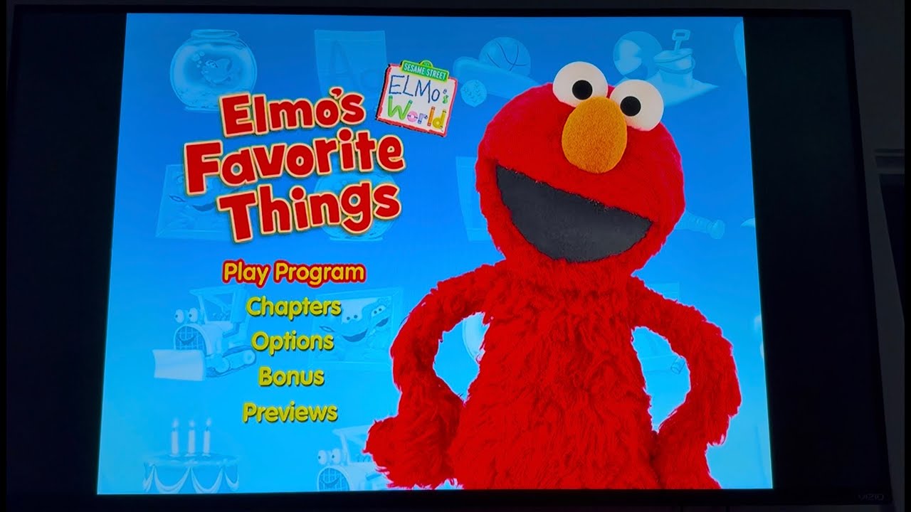 Elmo’s World ELMO’S FAVORITE THINGS DVD Menu Walkthrough. - YouTube