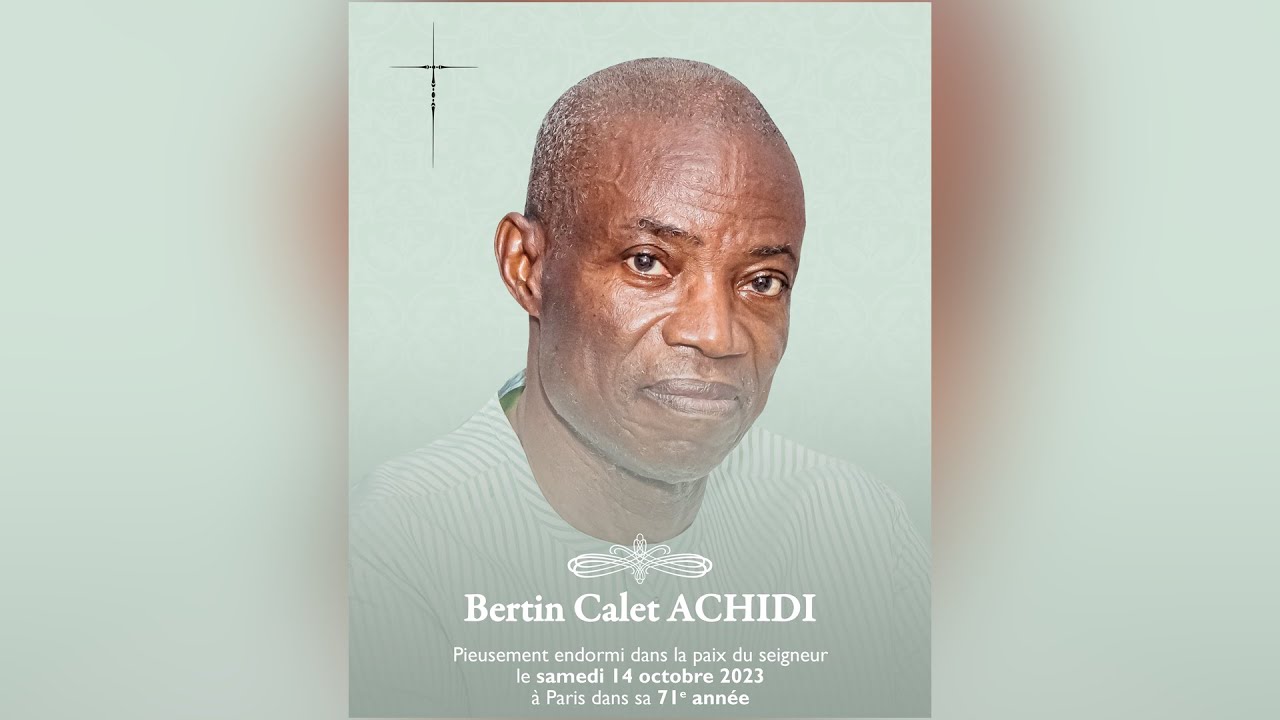 Messe corps présent de Bertin Calet ACHIDI à l'église Saint Michel de ...