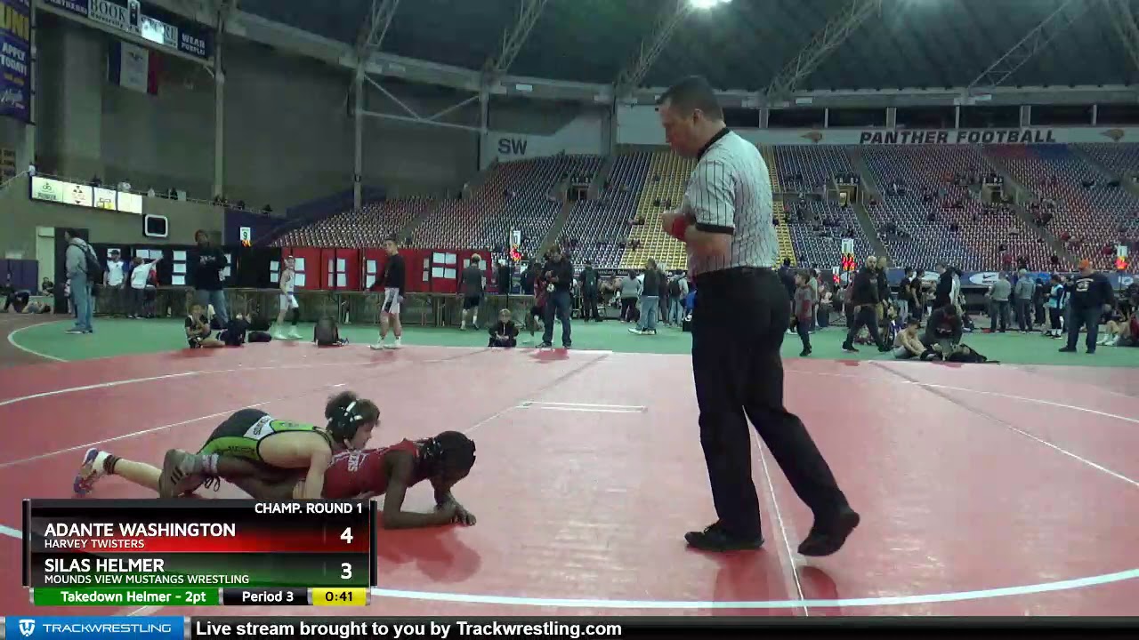 10U 67 Silas Helmer Mounds View Mustangs Wrestling Vs Adante Washington ...