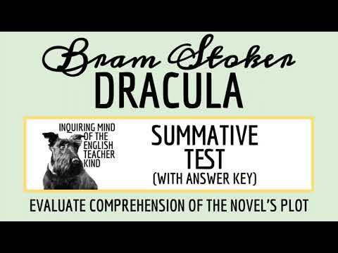 Dracula by Bram Stoker Test and Answer Key with Study Guide for High ...