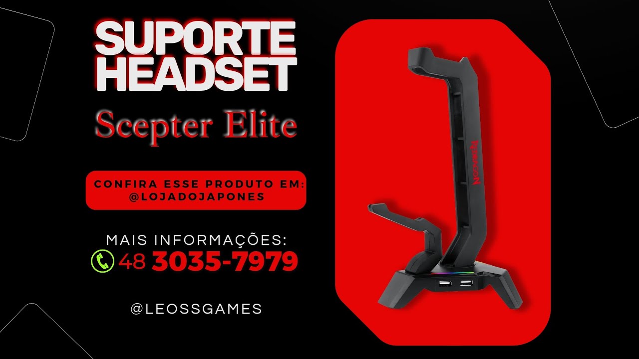 Suporte Headset Scepter Elite #todomundoegamer #alémdojogo #redragon # ...