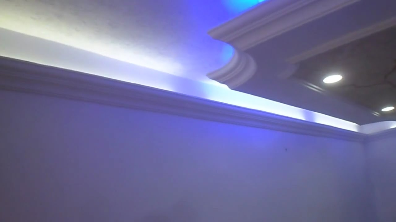 gypsum cornice, drywall ceiling (Luz Indirecta + Descolgado + Oleo ...
