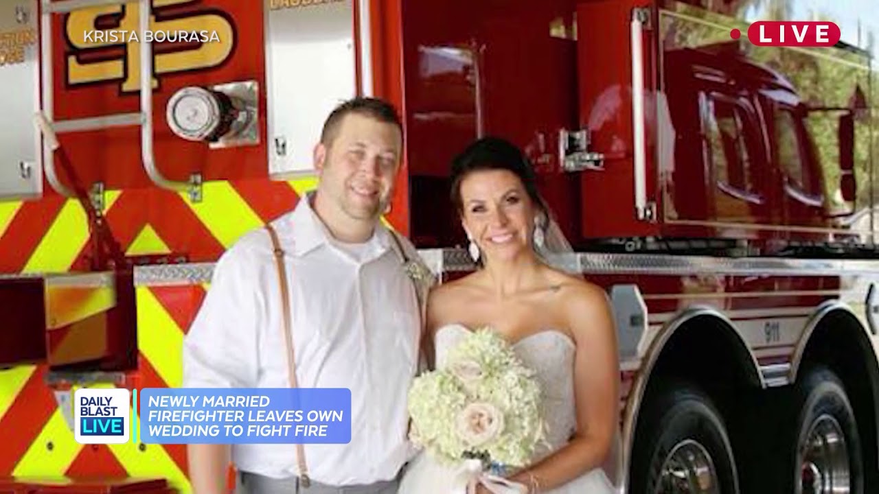 Newly Married Firefighter Leaves Wedding To Fight Fire - YouTube