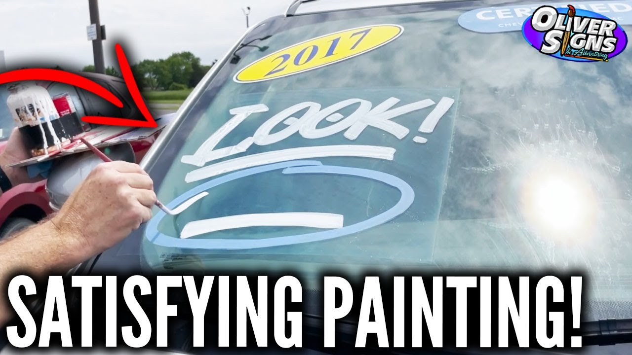 Raw Windshield Painting Footage! (VERY SATISFYING) - YouTube