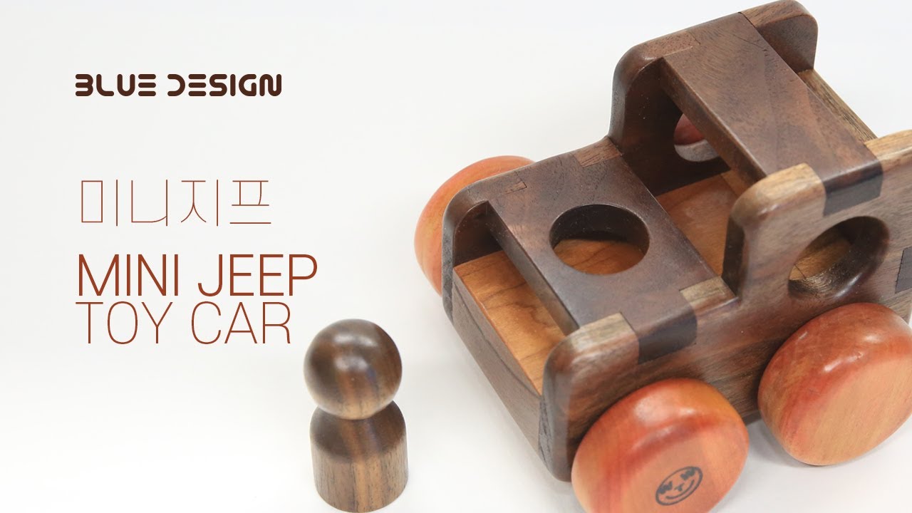Making a mini jeep wooden toy with a scroll saw - YouTube