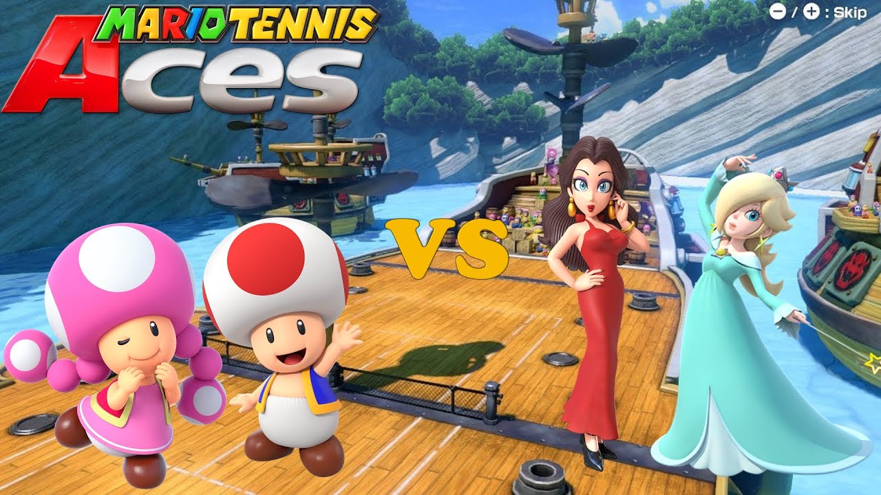 Mario Tennis Aces - Toadette and Toad vs Rosalina and Pauline - Savage ...