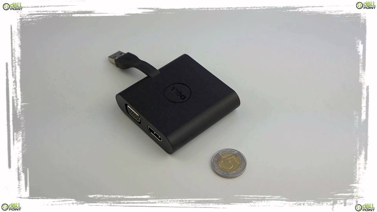 Dell DA100 MiniDock VGA HDMI USB Ethernet (360degree) - YouTube