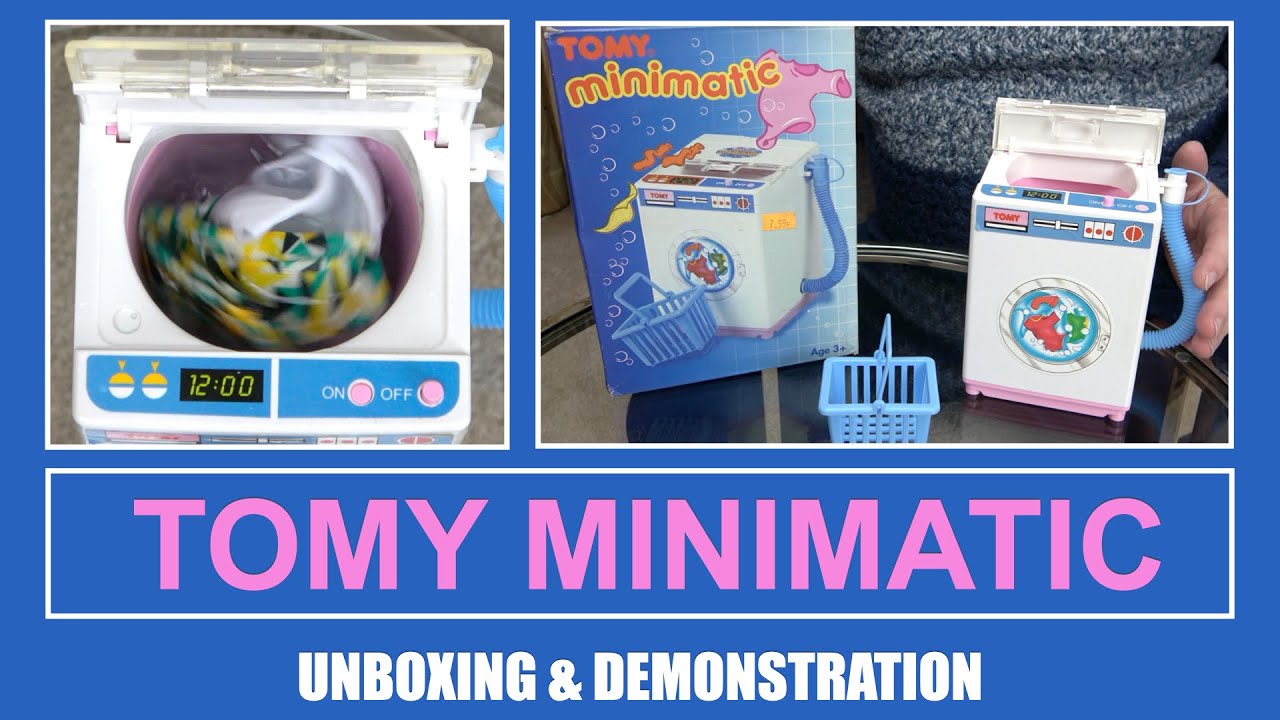 Tomy Minimatic Washing Machine Unboxing & Demonstration - YouTube
