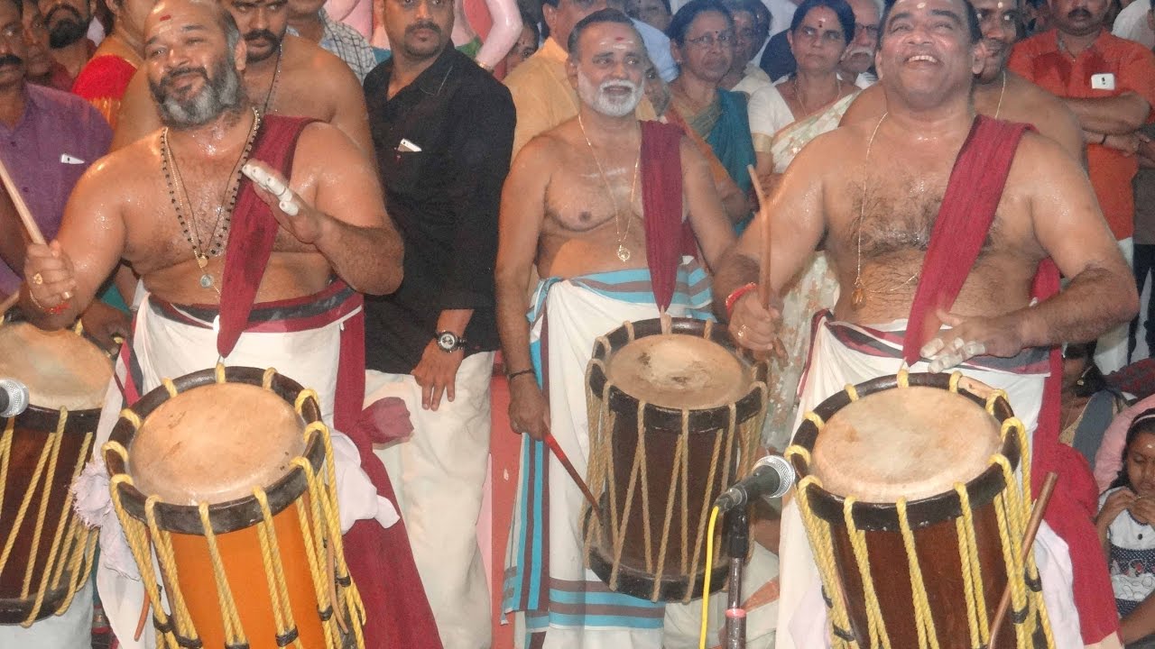 Mattannoor Shankarankutty Marar ThrithaYambaka at Sreedharma Sastha ...