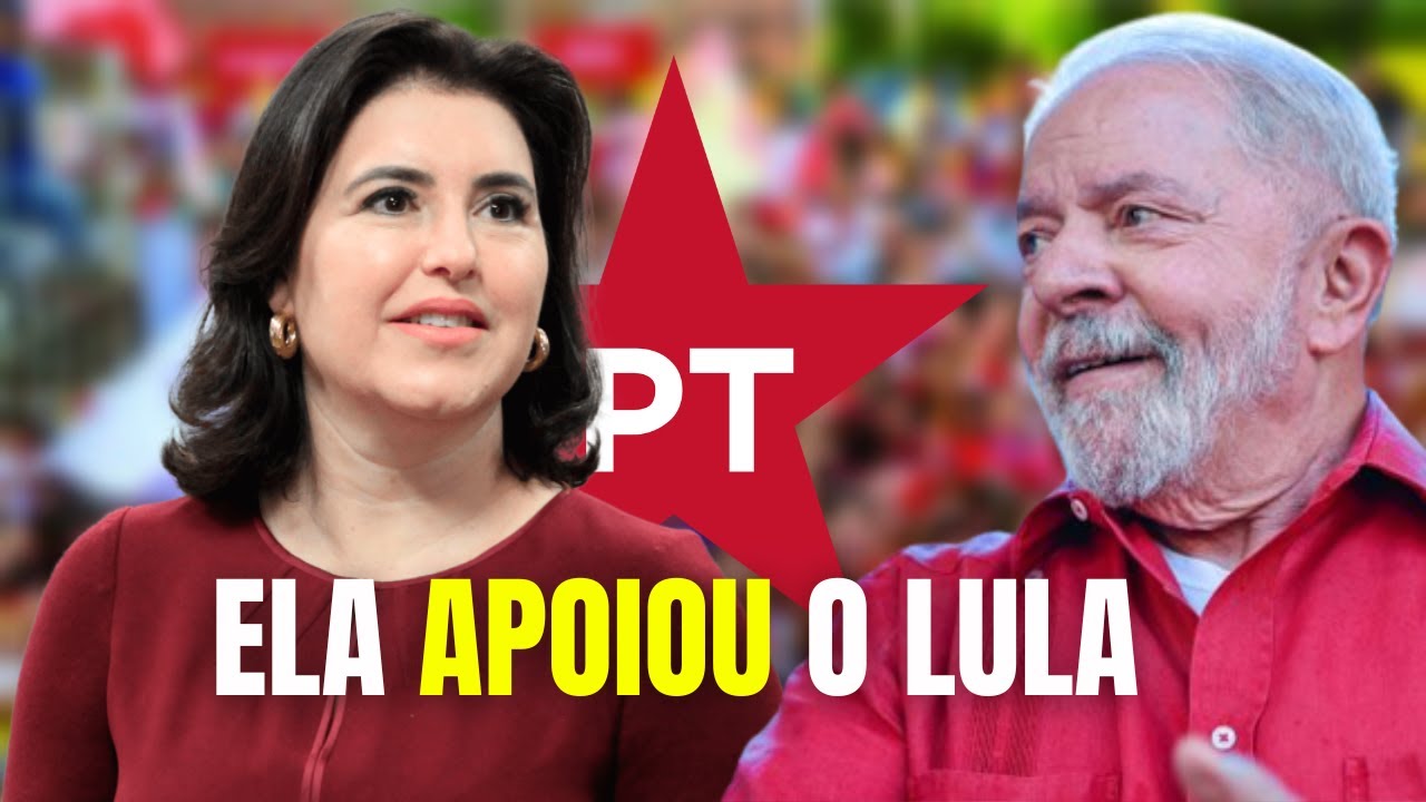 SIMONE TEBET anuncia apoio a Lula no 2º turno - YouTube