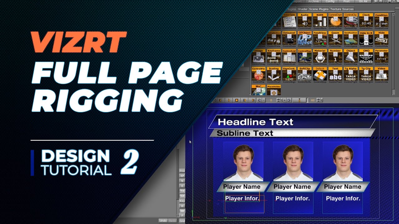 Vizrt Design Tutorial 2-10, Full Page Rigging - YouTube