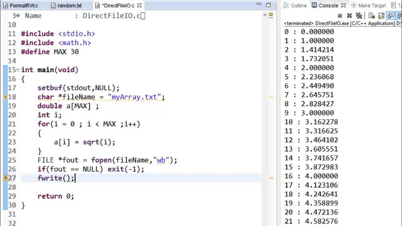46 Direct Output file Binary Mode - YouTube