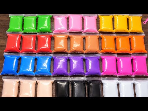 Satisfying ASMR  sound 30 colors super clay unboxing and mixing|satisfying clay unboxing #clay 1M
